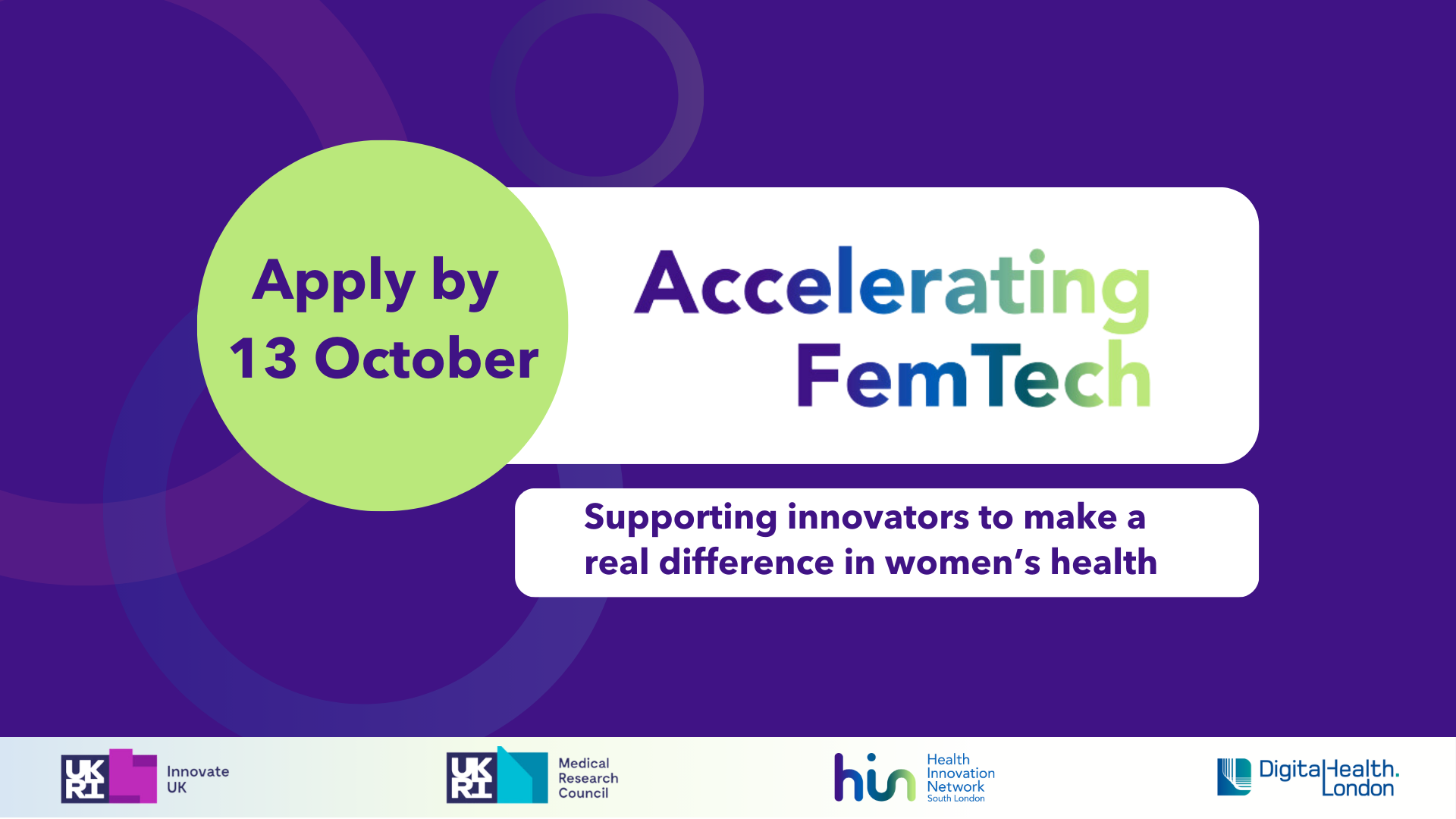 Proud to support Accelerating FemTech